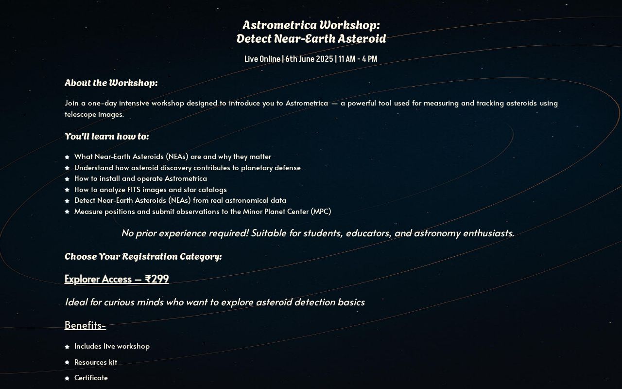 Astrometrica Workshop
